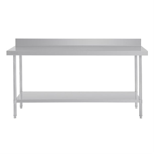 Vogue 1500mm Premium Stainless Steel Table with Splashback